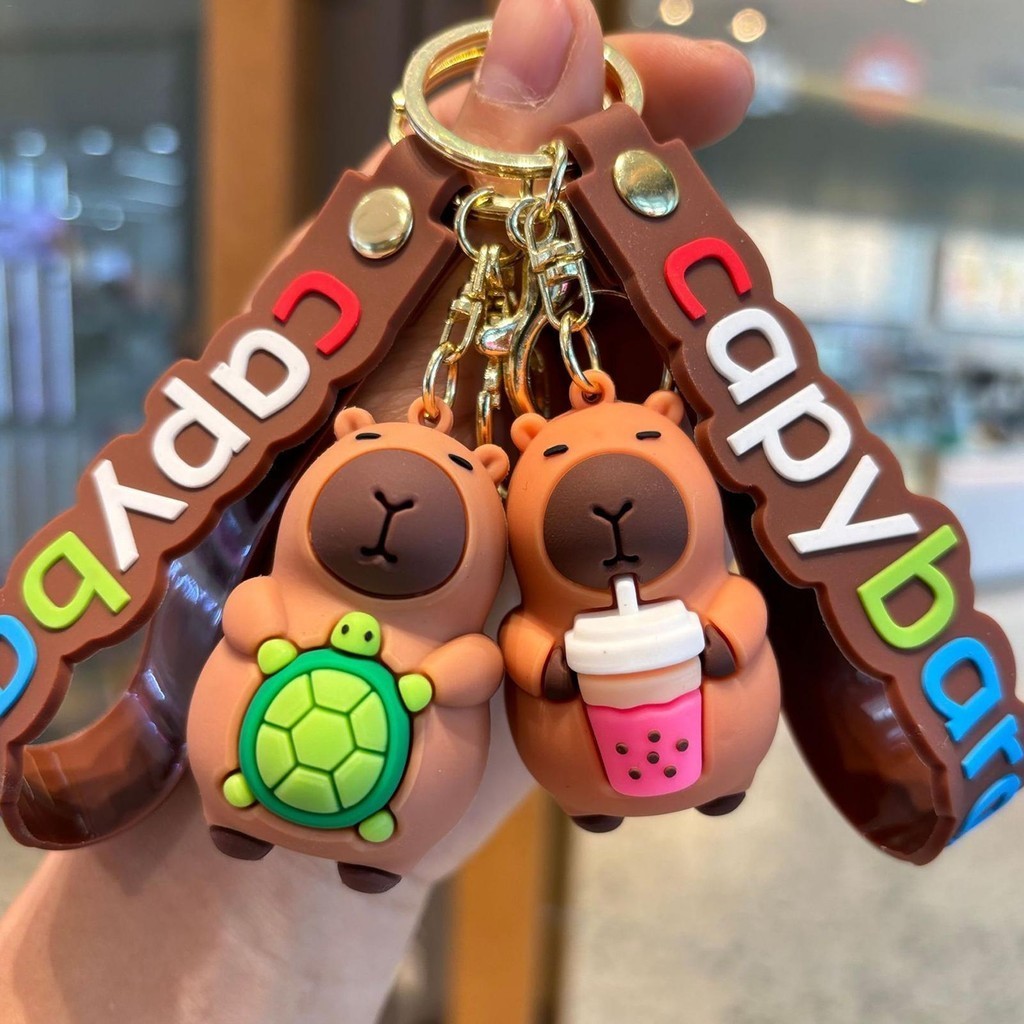 Simulation Capybara Key Chain Capybara PVC Pendant Capybara Rodent with ...