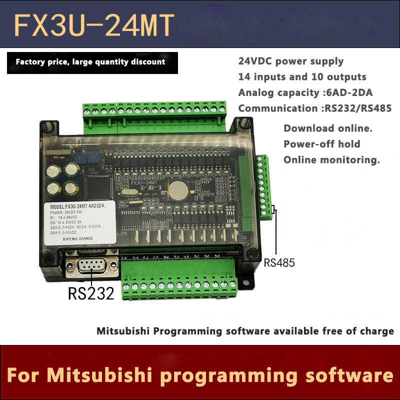 FX3U-24MT/24MR/14MT/14MR/30MT/30MR/32MT/32MR/48MT/48MR PLC industrial ...
