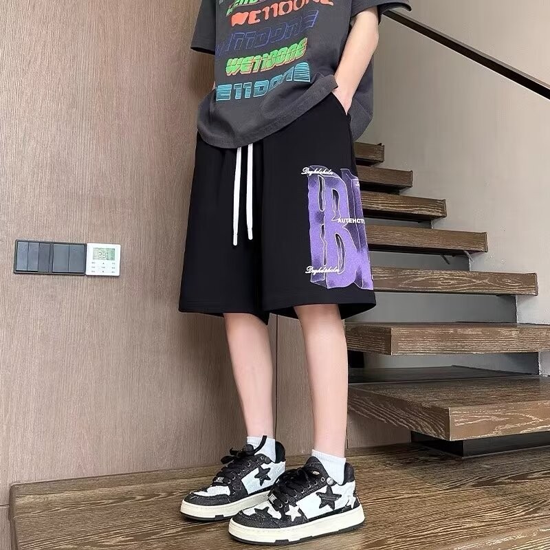 【Plus Size M-8XL Shorts】American style Graffiti Letter Print Couple ...