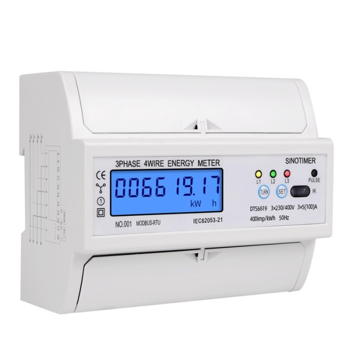 Din Rail Electric 3 Phase Energy Meter Monitor RS485 Modbus RTU 400V | Shopee Malaysia