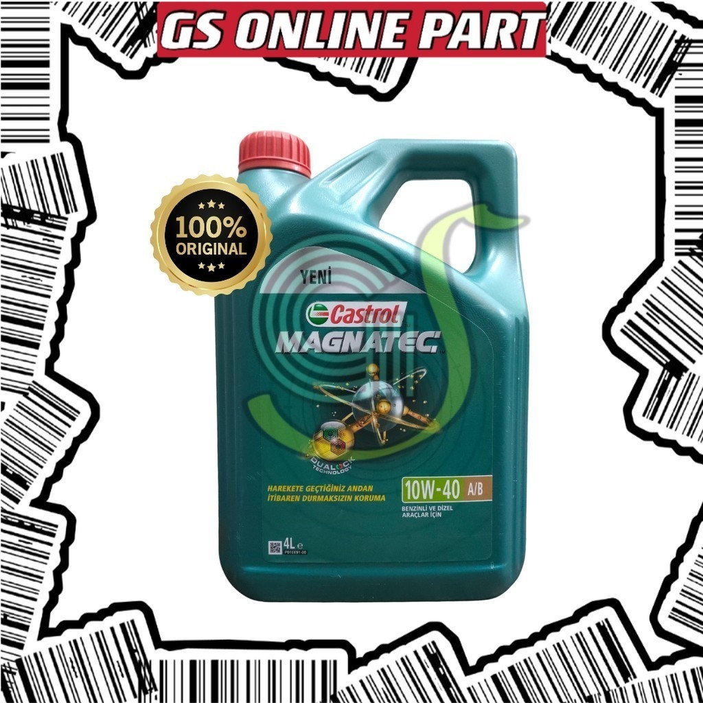 (100% ORIGINAL) (IMPORT TURKEY) CASTROL MAGNATEC 10W40 SEMI SYNTHETIC ...