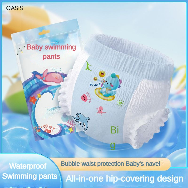 Baby Swim Diapers-10 Pcs Disposable Waterproof Swim Pants for Swimming ...