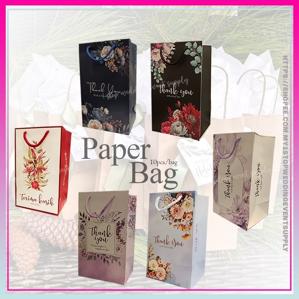 10pcs - Paper Bag/Gift Bag/Doorgift Bag/Goodies Bag/Wedding Doorgift ...