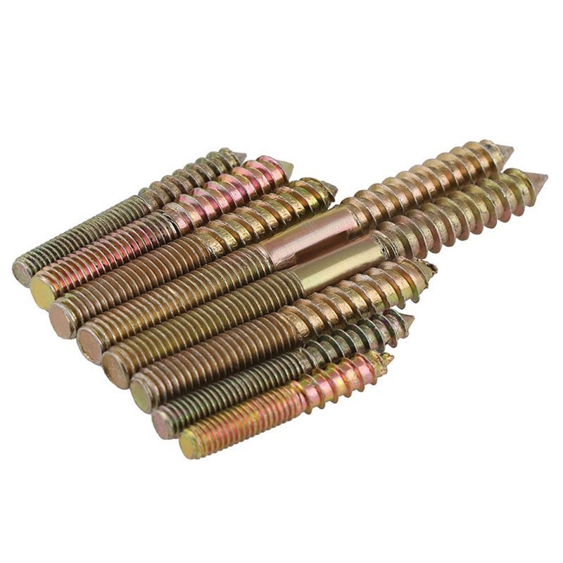 M6 M8 Color Zinc Hanger Bolt Double Headed Bolt Self-Tapping Screw For ...