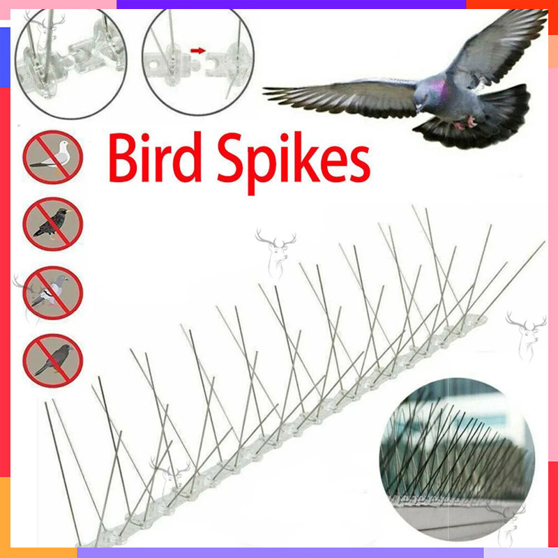 50CM Stainless Steel Bird Spikes Metal Wall Fence Anti-bird Pigeon ...