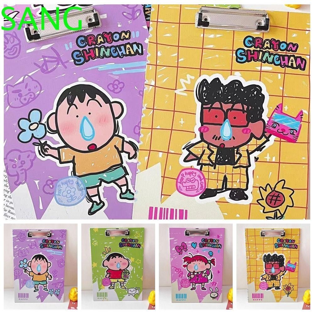 SANG Test Paper File Folder, Cute Cartoon Ins Style Crayon Shin-Chan A4 ...