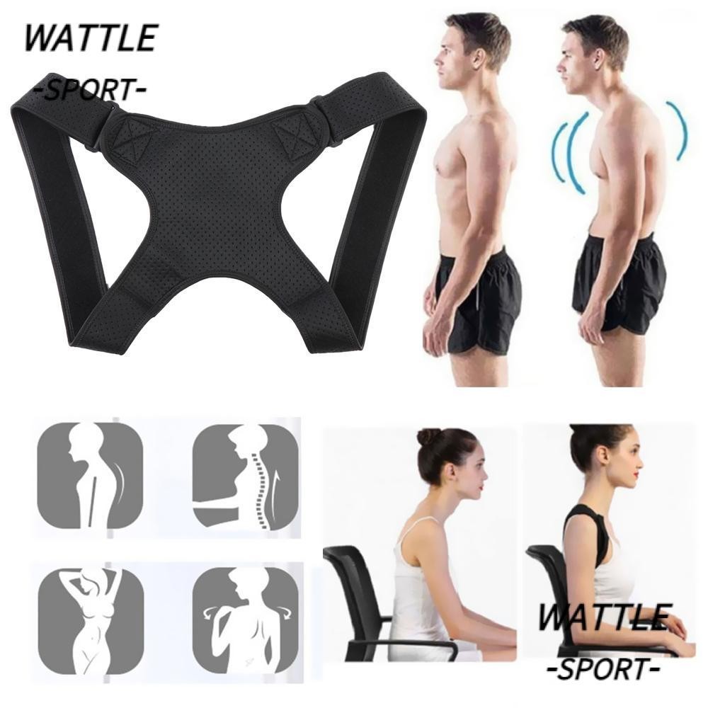 WA-SPORT Back Shoulder Support, Soft Adjustable Body Brace Belt, Sports ...