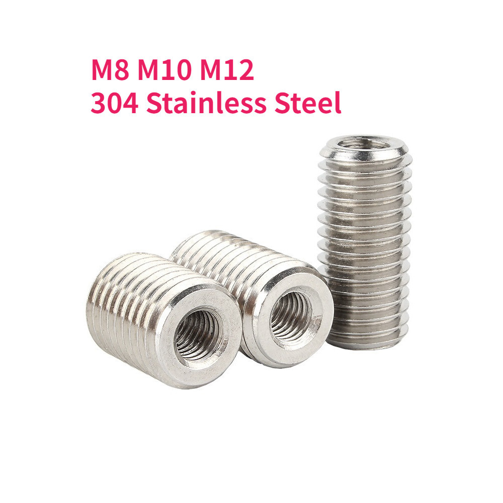304 Stainless Steel Inside Outside Thread Adapter Screw M8 M10 M12 Wire ...