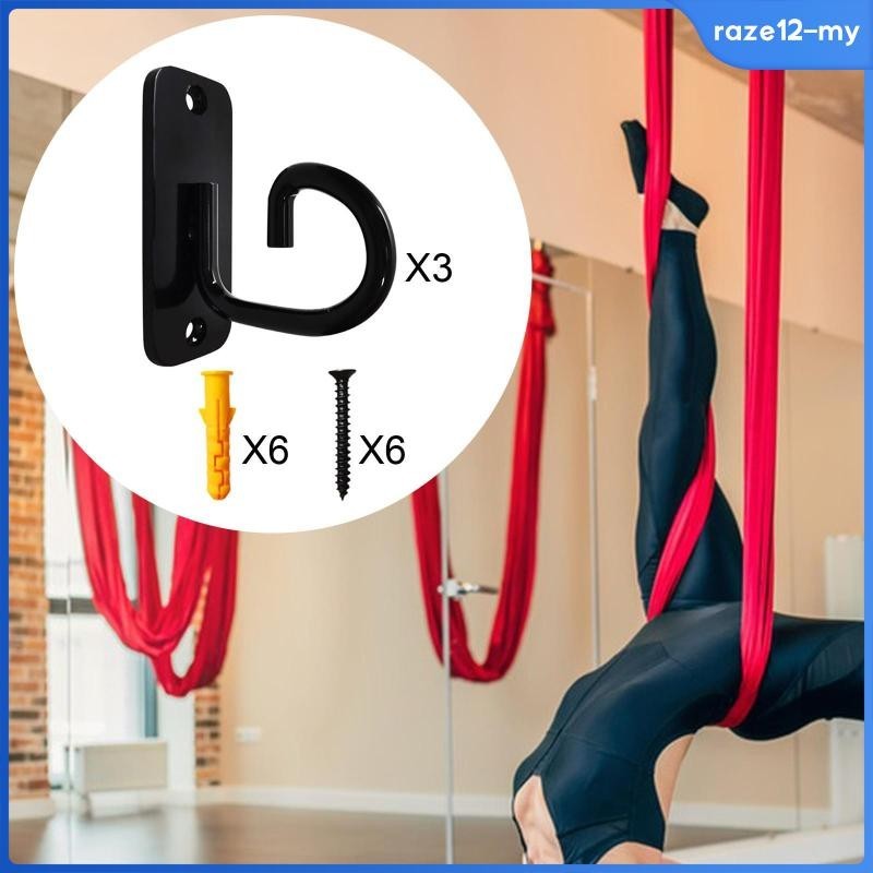 [RazecaMY] 3x Wall Mount Anchors Ceiling Mounted Hook Gym Exercise ...