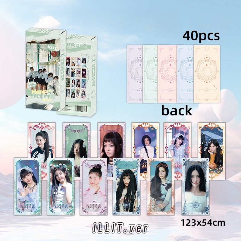 40pcs/box EN ILLIT Laser Hologram Photocards (G)I-DLE Stray Kids Lomo ...