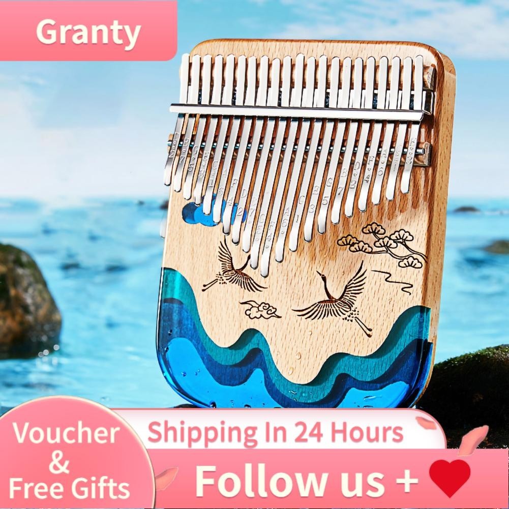 Granty Portable Thumb Piano Multiple Tones Mini Resin Kalimba Finger ...