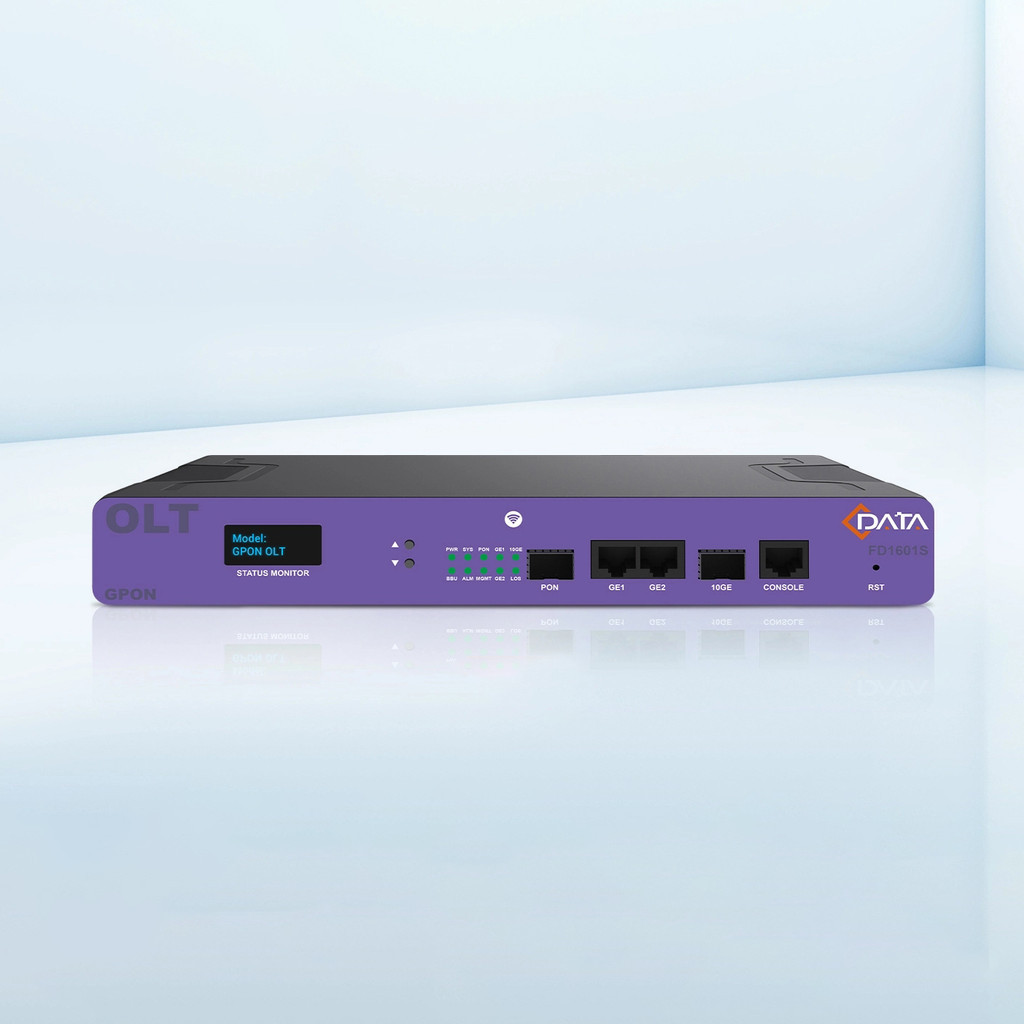 CDATA OLT FD1601S-B1 - 1PON Mini GPON OLT w/ Status Monitor, WiFi, (2) GbE RJ45 Ports, (1) 10G ...