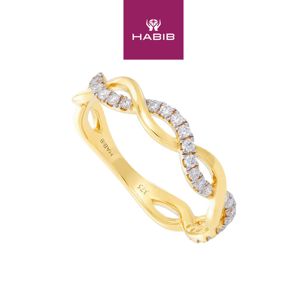 HABIB Diamond Ring in 375/9K Gold 264930 | Shopee Malaysia