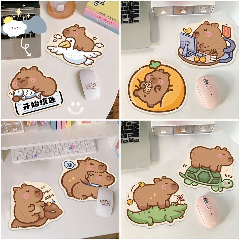 Creative Capybara Mouse Pad Cute Cartoon Mouse Mat Home Office Desktop ...