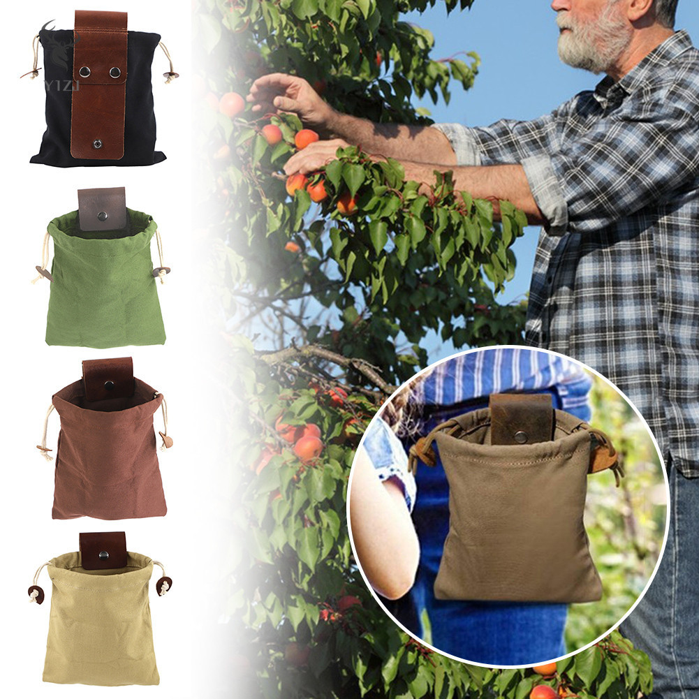 Y1zj Foraging Pouch For Hiking Hands-Free Waist-Hanging Foraging Bag ...