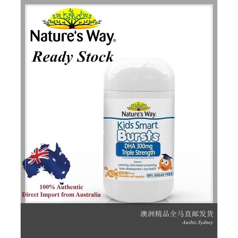 [Ready Stock EXP: 05/2028] Nature's Way Kids Smart DHA 300mg Triple ...