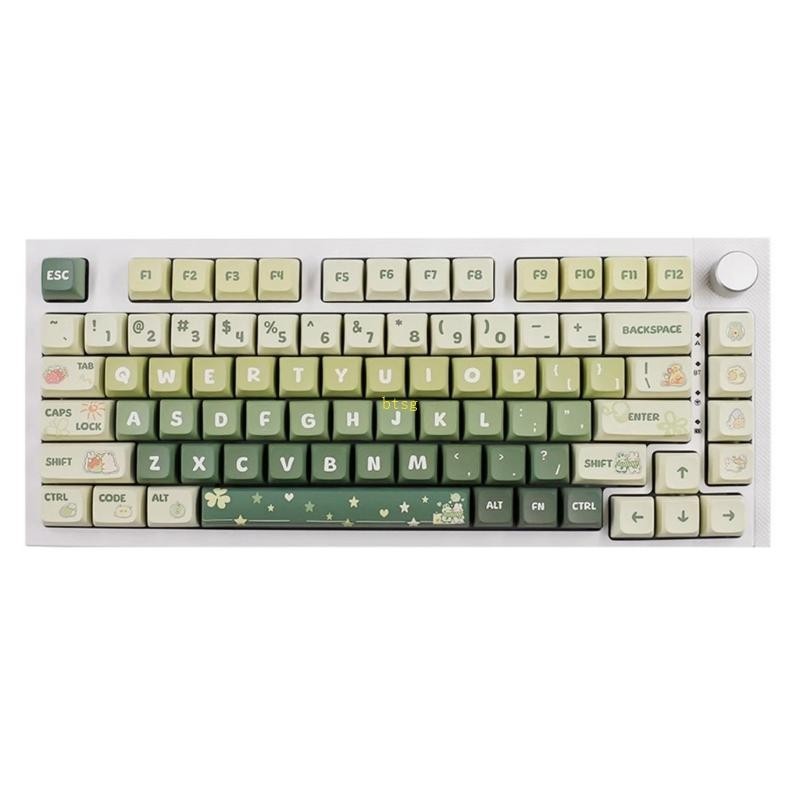 BT 133Keys Green Theme XDA Profile Keycaps PBT DyeSublimation Keycap ...