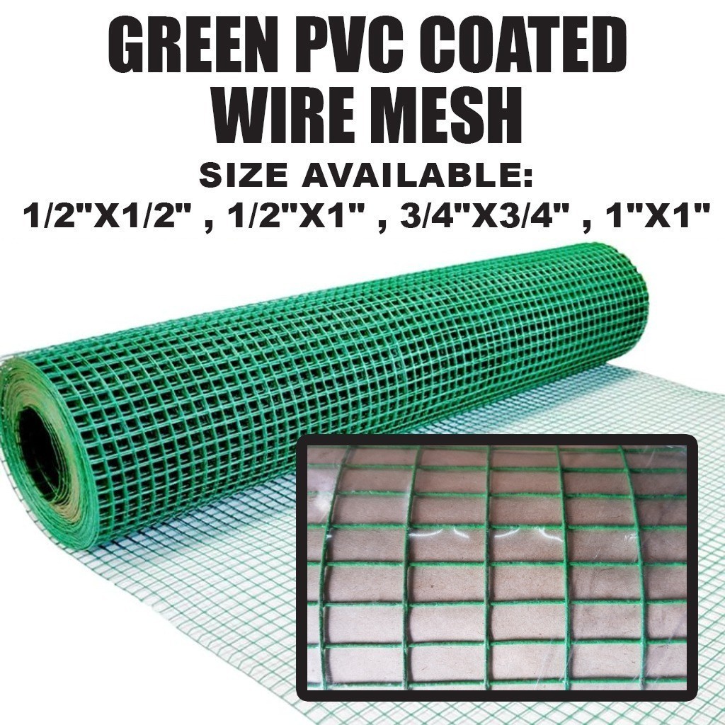 Green PVC Coated Wire Mesh Green Netting Dawai Getah Hijau Green PVC ...