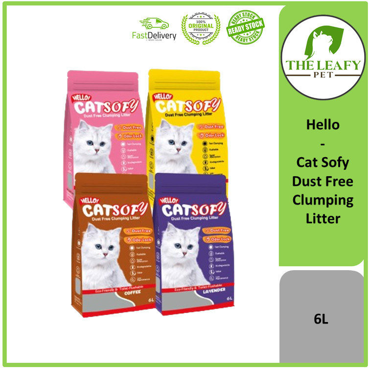 Hello Cat Sofy Dust Free Cat Clumping Litter - 6L | Shopee Malaysia