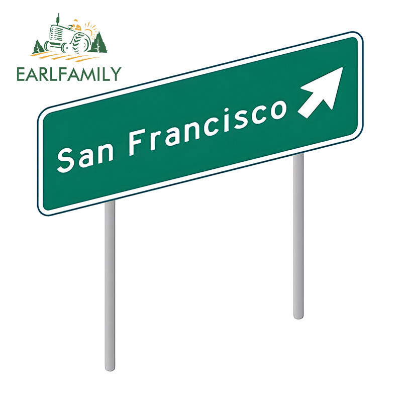EARLFAMILY 13cm x 12.5cm San Francisco Street Signs Car Sticker ...