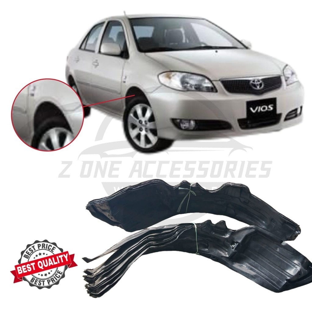 TOYOTA VIOS NCP42 2003-2006 FENDER COVER LINER PROTECTOR / DAUN PISANG | Shopee Malaysia