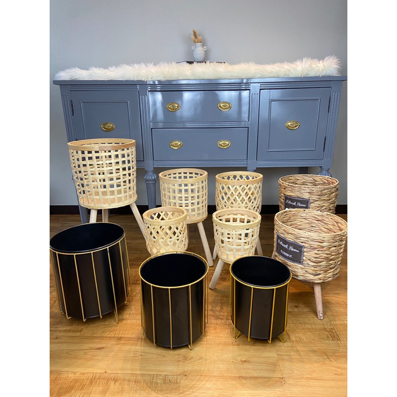 Pasu Rattan Berkaki Pasu Rotan Pasu Pokok Hiasan Ruang Tamu Viral Pasu ...