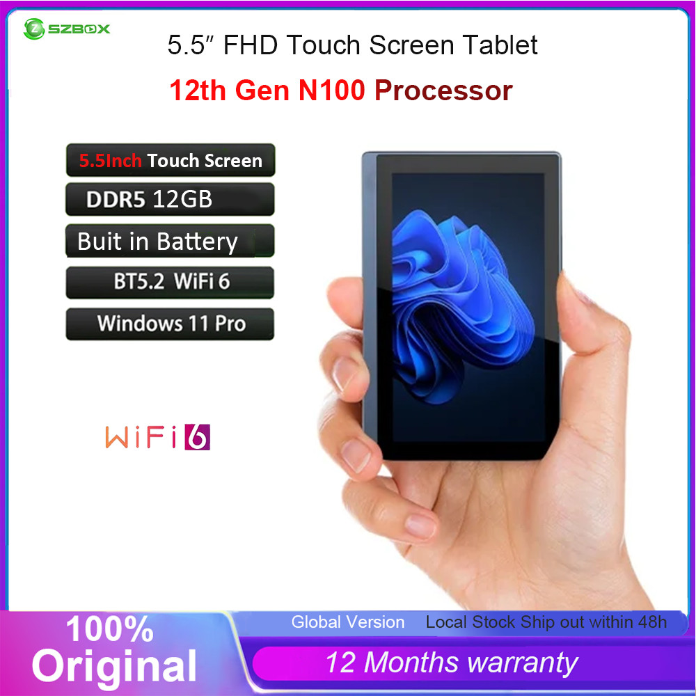 SZBOX JX5 5.5 Inch Full Capability Fanless Touch Screen Intel N100 Mini ...