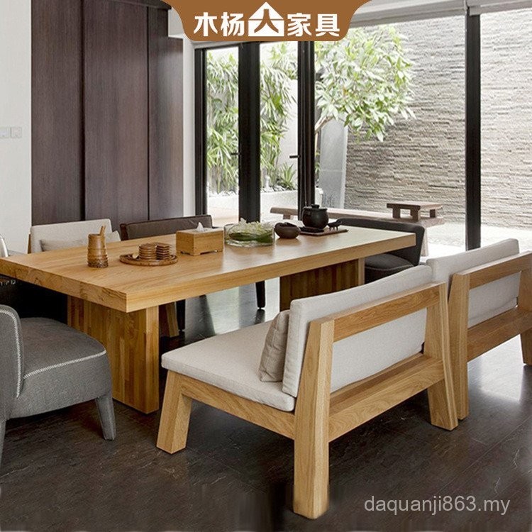 Japanese Style Solid Wood Tea Table Chair Combination Household Living ...