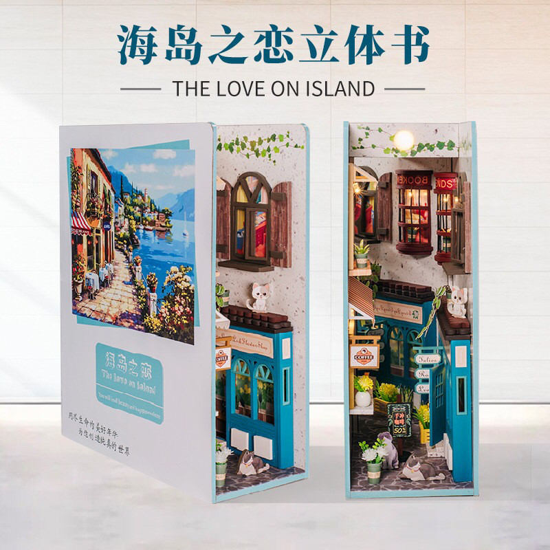 Shopee Officialdiy Shopee Handmade Mini House Model Bookstand Assembled ...