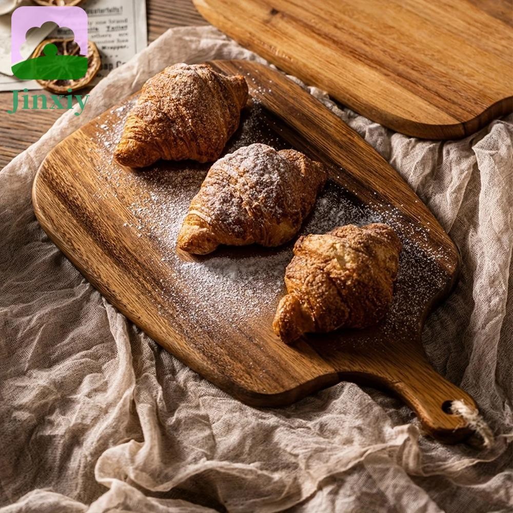 JINXIY Solid Wood Cutting Board, Long-handle Japanese-style Serving ...