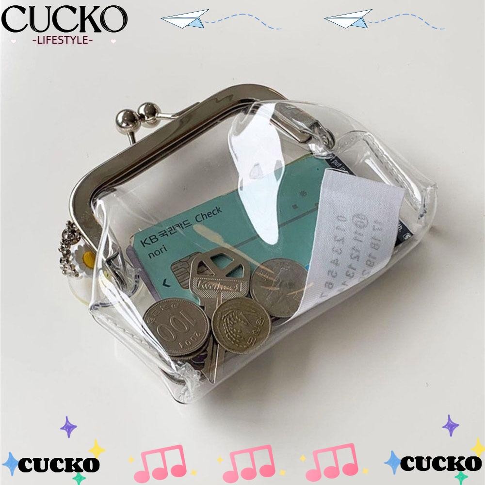 CUCKO Transparent Coin Purse, Portable Storage Buckle Coin Bag, Simple ...