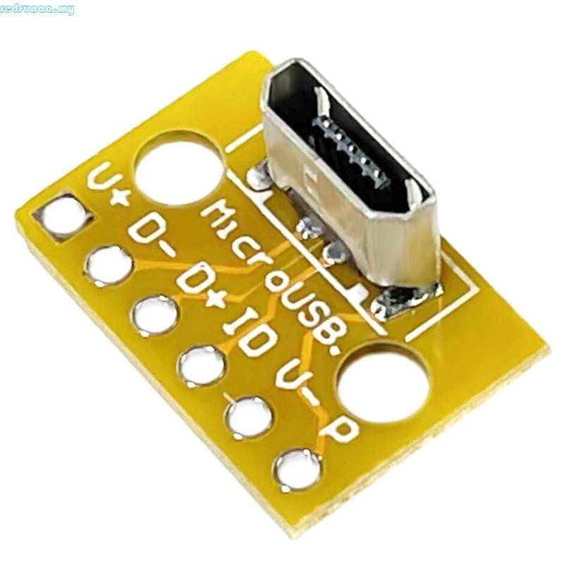 redsunaa Vertical Micro USB Connector PCB Board Female PCB Welding ...
