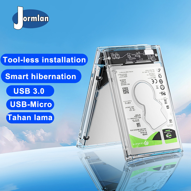 External Hard Disk Case 2.5 inch Free SATA to USB 3.0 Cable Transparent ...