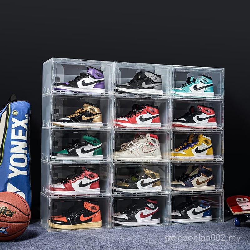 Hot Sale aj Shoe Box Sneakers Anti-Oxidation Shoe Cabinet Transparent ...