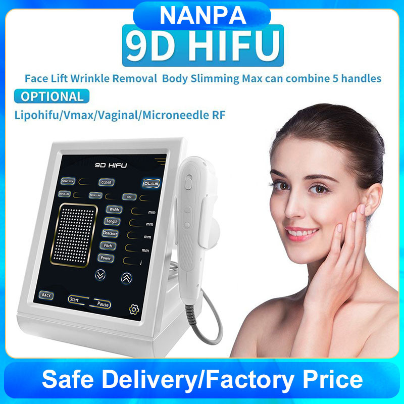 Ultrasound 9D Hifu Machine Facial Lifting 20000 shots Anti-Wrinkle Skin ...