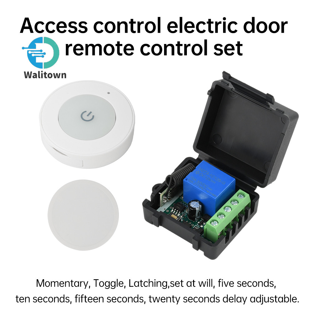 DC12V 433Mhz Universal Wireless Remote Control Circular Sticker Switch ...