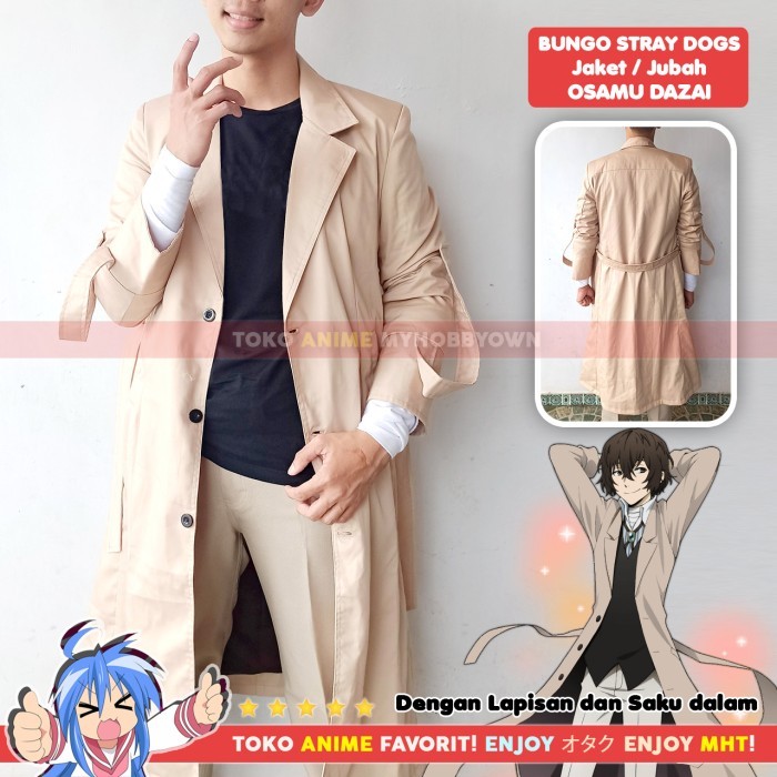 Parka Jacket Cloak Coat Osamu Dazai Bungou Stray Dog Cosplay Costume ...