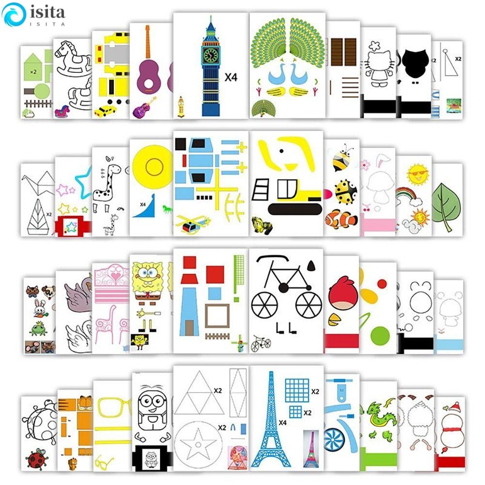 ISITA 3D Printing Pen Drawing Book, 22/40 Patterns Thick Paper 3D Pen ...