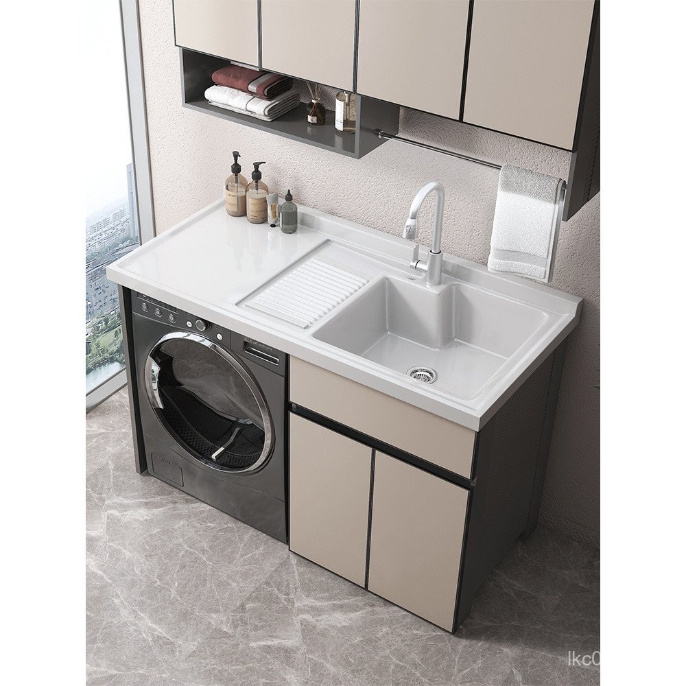 Balcony Washing Table Fixed Cabinet Combination Integrated Pool Basin ...