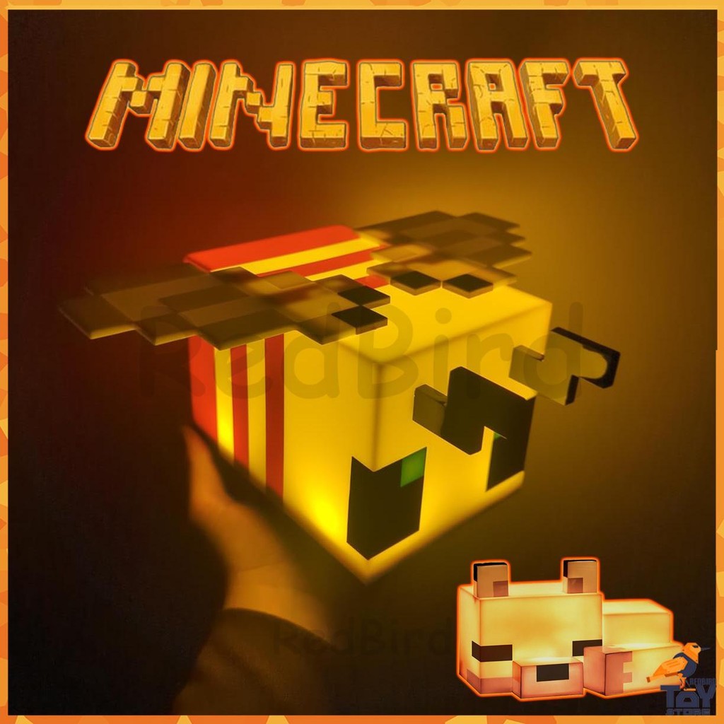 Minecraft Yellow Bee Figural Mood Light | 5 Inches Tall Bumblebee LED ...