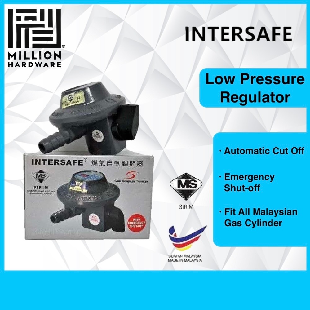 Intersafe Gas Regulator LPG Emergency Shut-off Automatically Stopping Gas Supply Leakage is ...