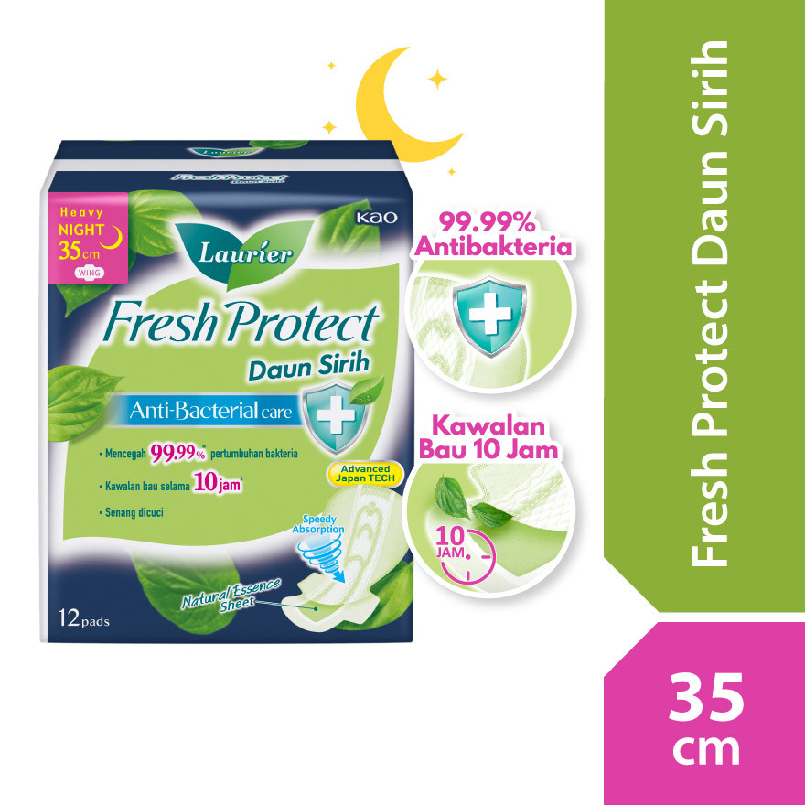 LAURIER Fresh Protect Daun Sirih 35cm 12s | Shopee Malaysia