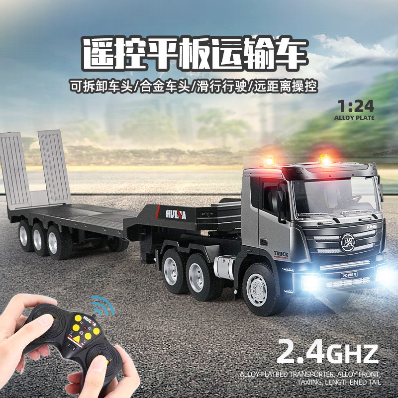 Nine-channel Remote Control Flatbed Truck Half-Hanging Truck ...