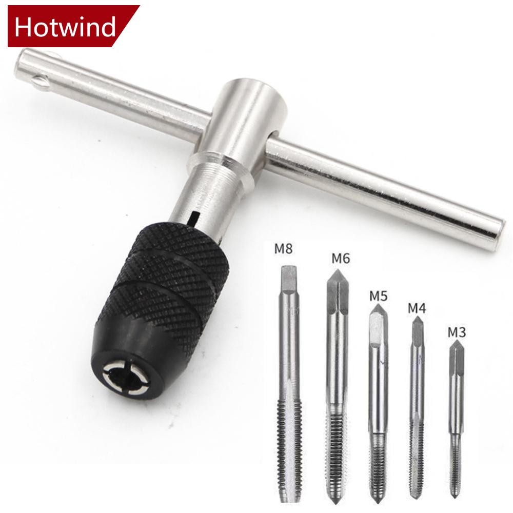 HOTWIND T-type M3-M8 6PCS/Set Hand Tap Wrench Set Screw Thread Plug T ...
