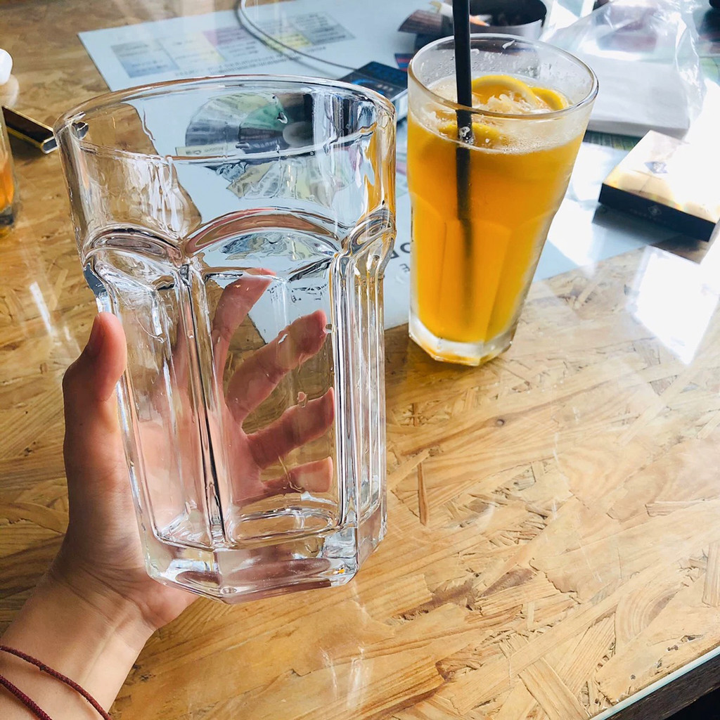 Ins Style Fruit Tea Cup Large Capacity Cold Drink Cup Oversized Glass ...