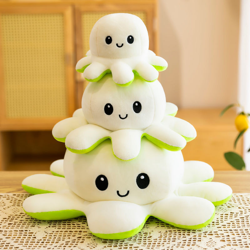 Two-sided Octopus Doll Doll Plush Toy Double-Sided Flip Face-Changing ...