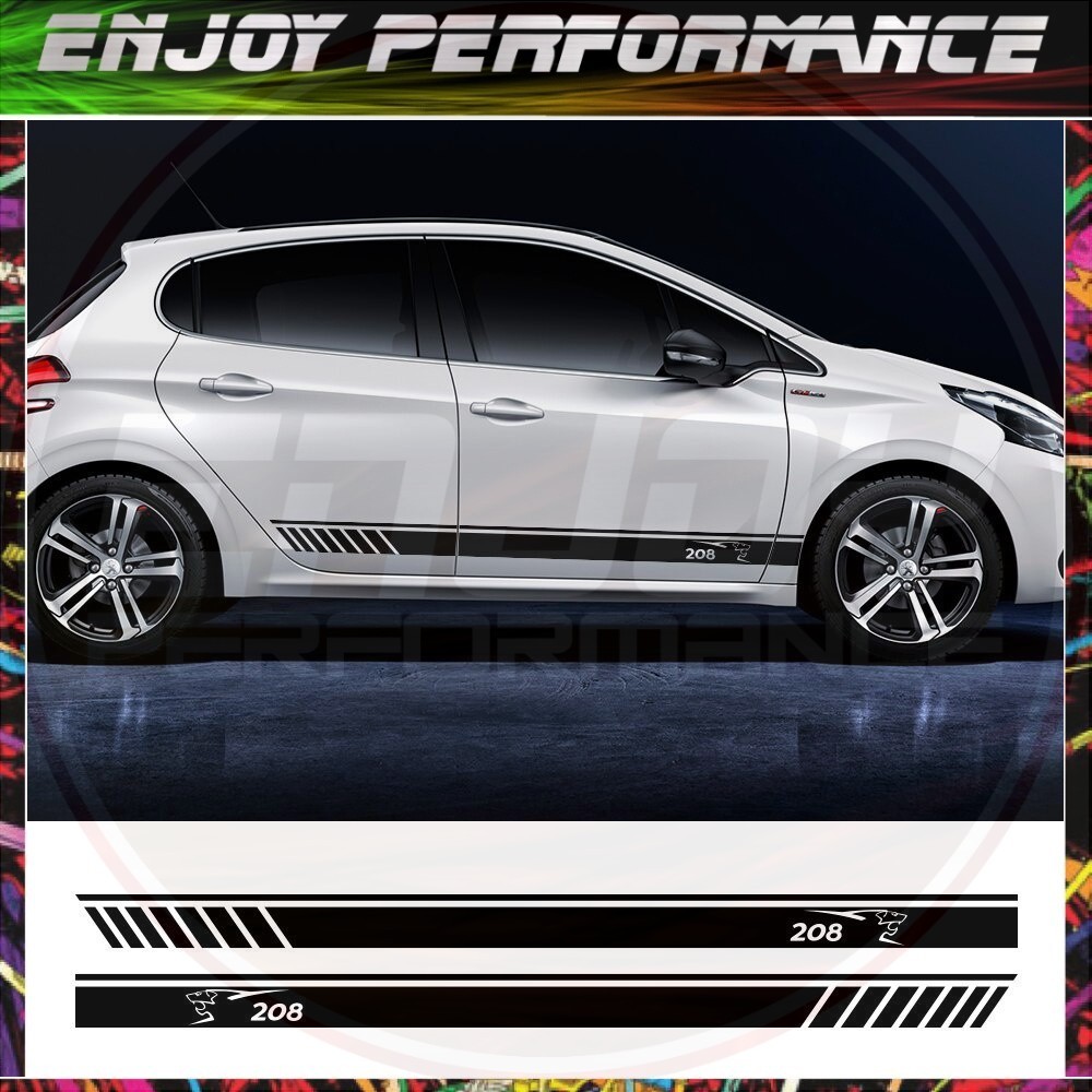 Car Door Stickers Peugeot 308 208 206 207 307 407 408 cc 508 2008 5008 ...