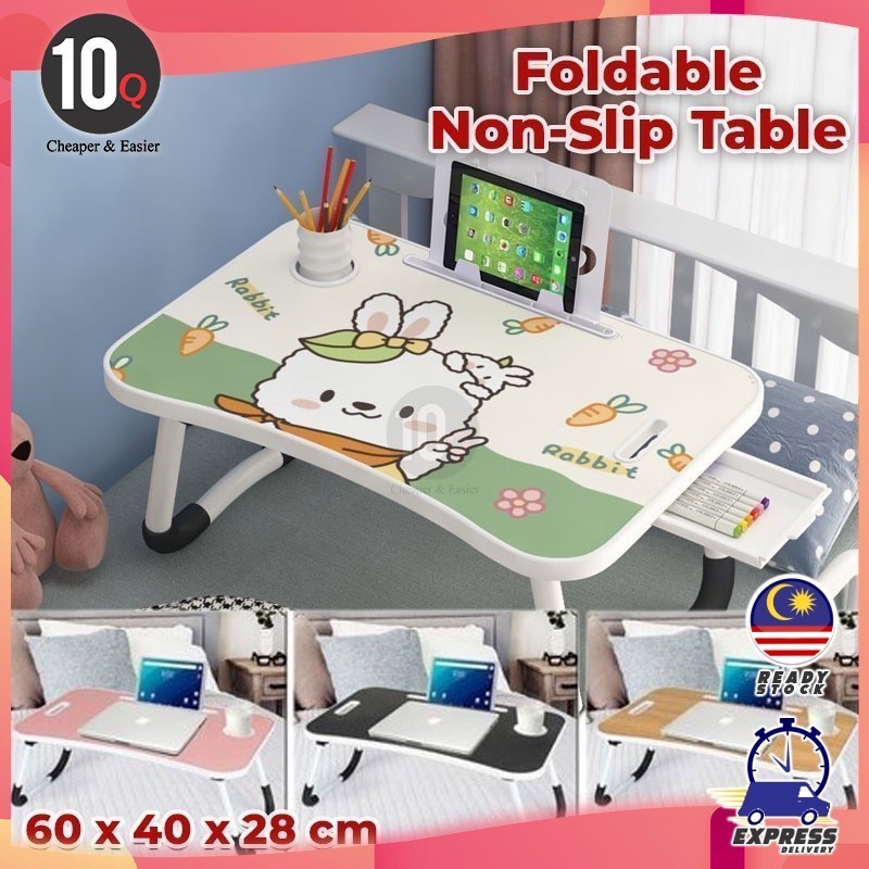 Foldable Laptop Table / Portable Table with Cup Holder Meja Lipat (Meja ...