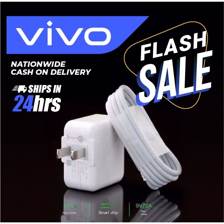 VIVO X9 Fast Charger Adapter + Cable Fast Charge (MICRO USB) | Shopee ...