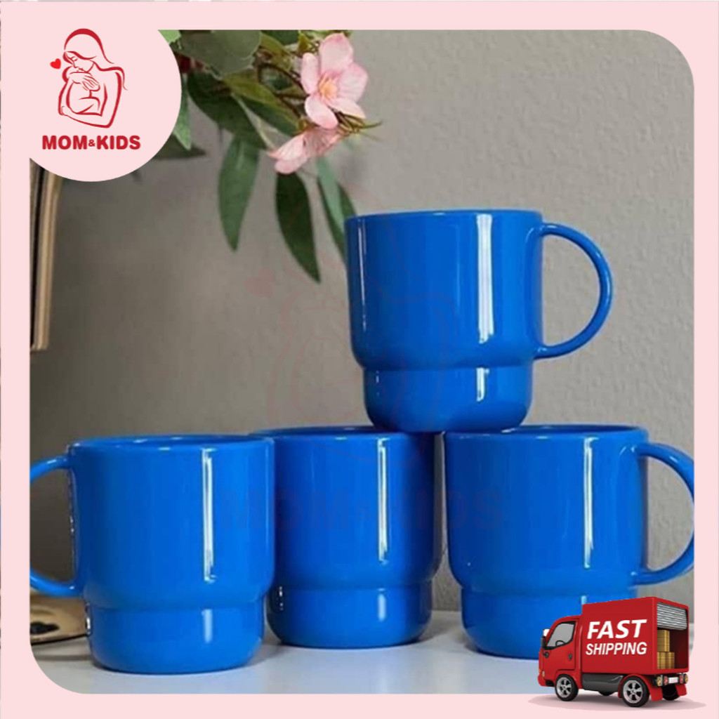 Tupperware 250ml Coffee Mug Light Blue Biru Original Raya Cawan Kopi ...
